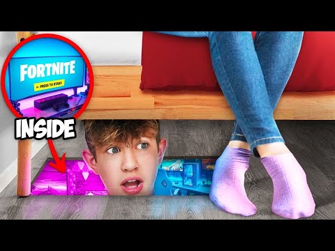 I Built a SECRET Hidden Gaming Room! - Houseterior