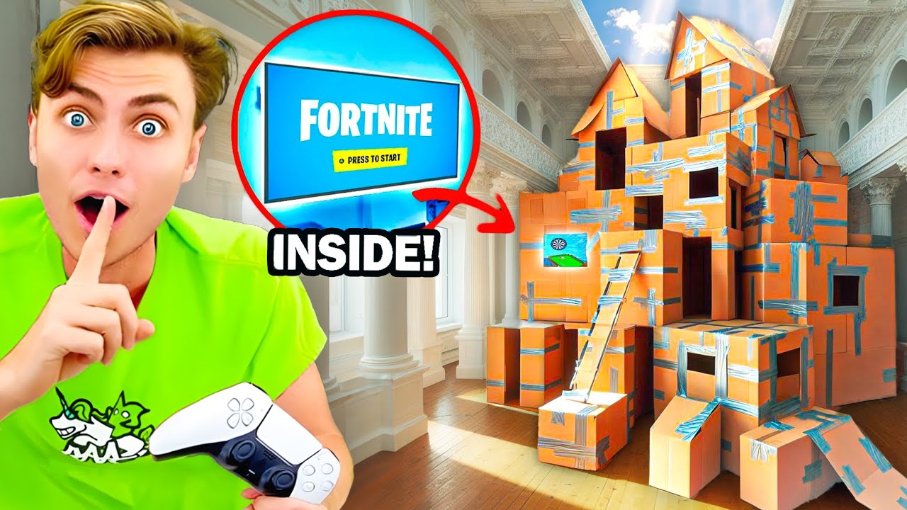 I Built A Secret Hidden GAMING FORT! (2 Stories Tall) - Houseterior