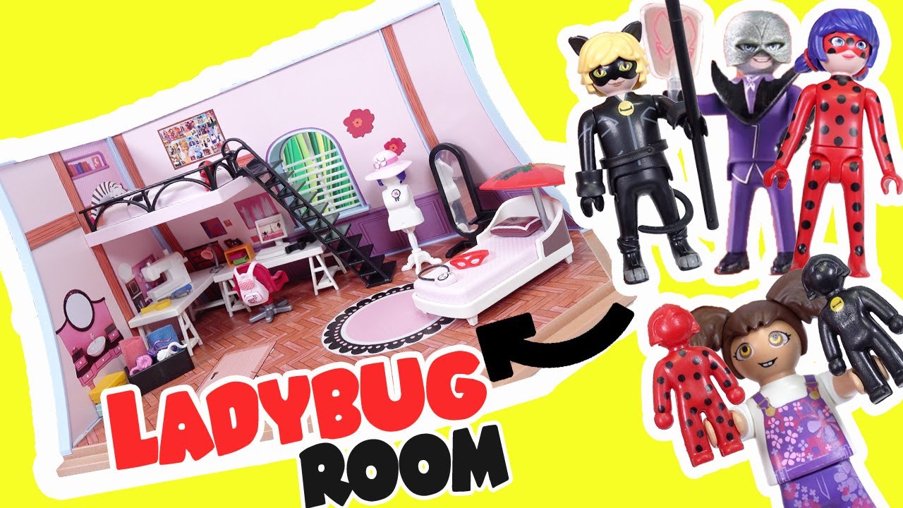 Miraculous Ladybug DIY Marinettes Bedroom House Playmobil Playset Build ...